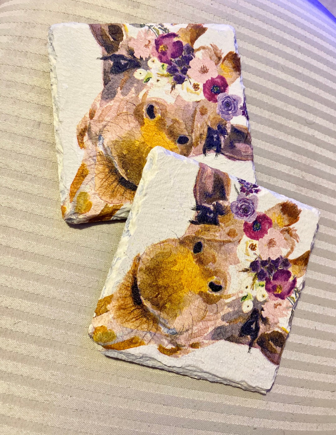 Giraffe Decoupage Slate Coasters - Etsy UK