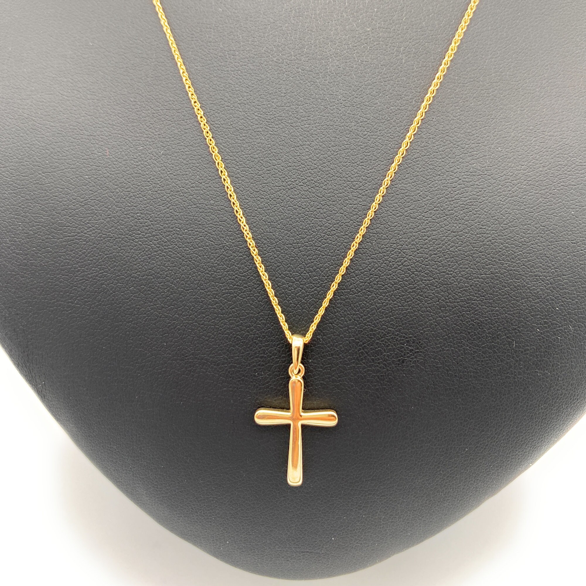 Gold Cross Necklace | 9ct Gold Chain With Cross Pendant | Gold Cross ...