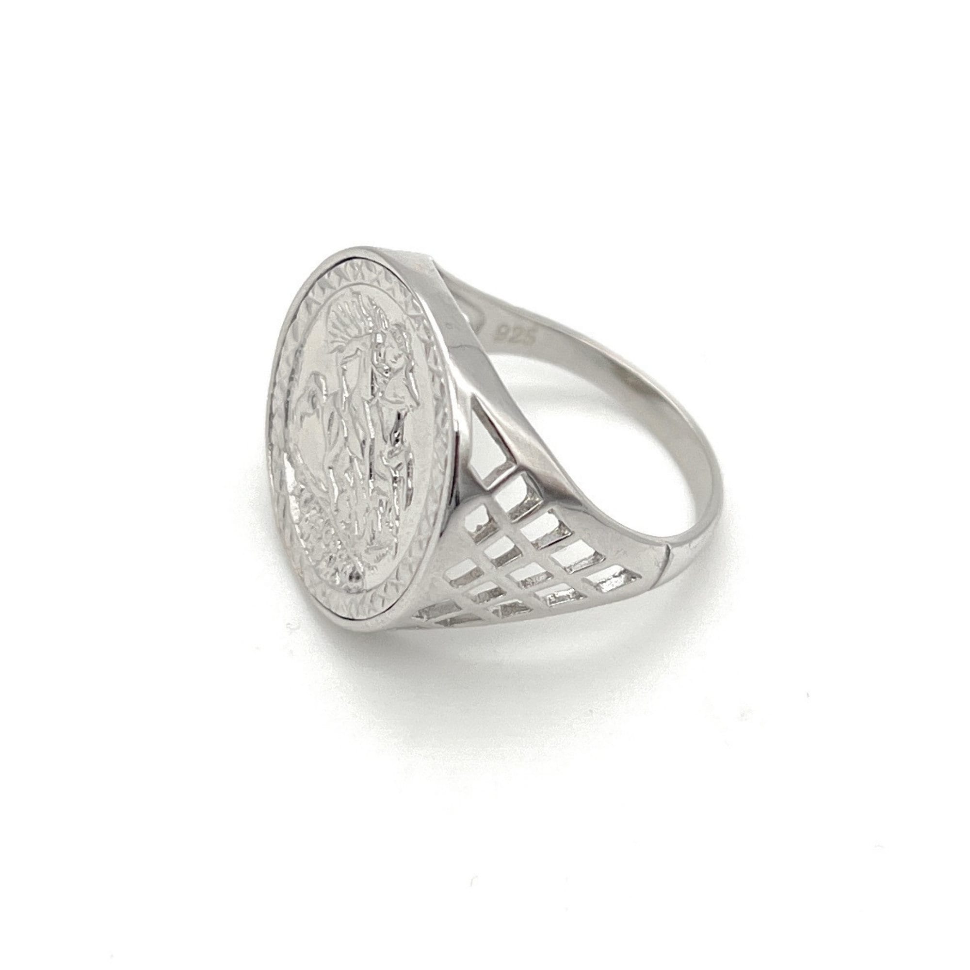 Man Ring - Sovereign Ring - Signet Ring - St George Ring - Sovereign ...