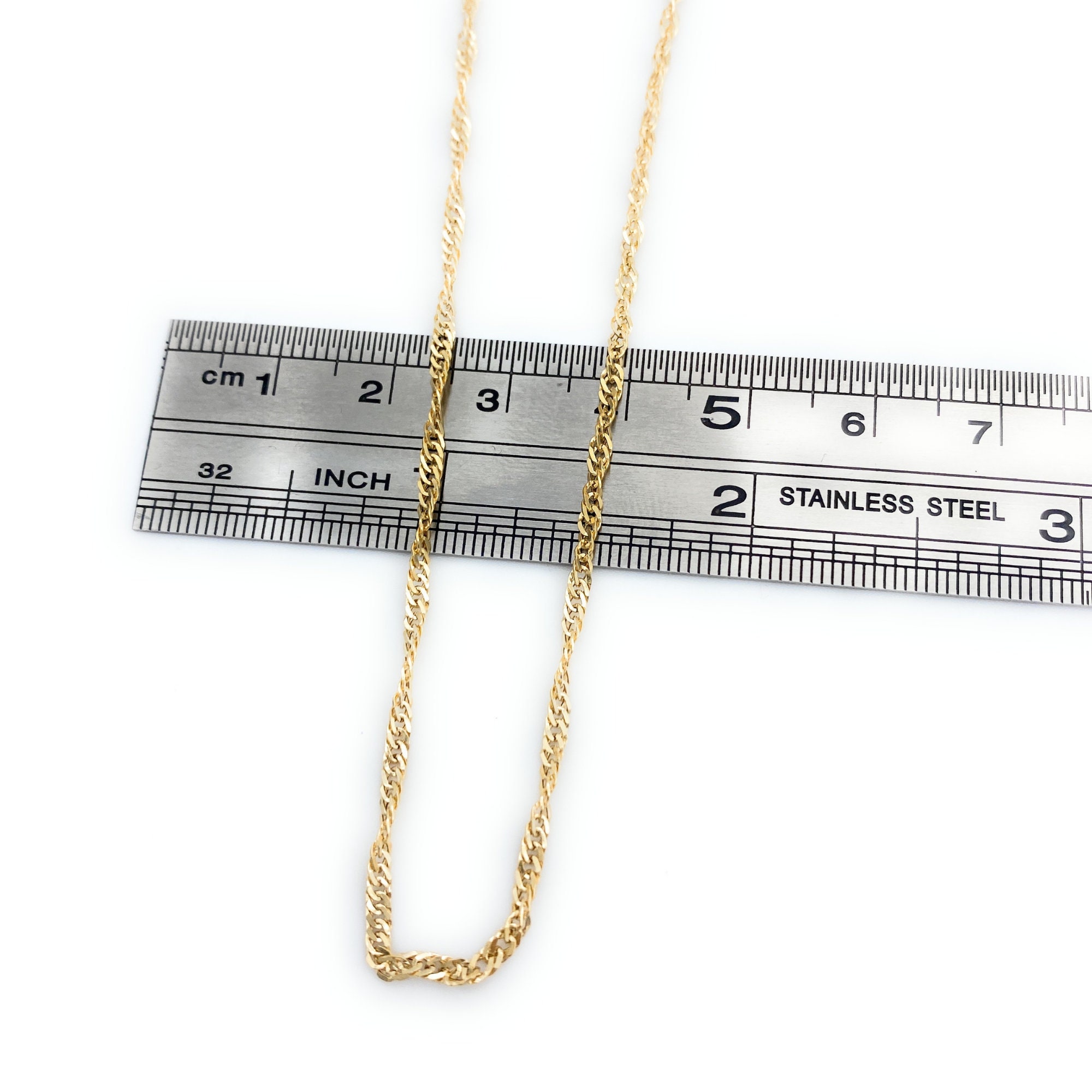 Gold Chain Necklace Singapore Chain Singapore Chain - Etsy