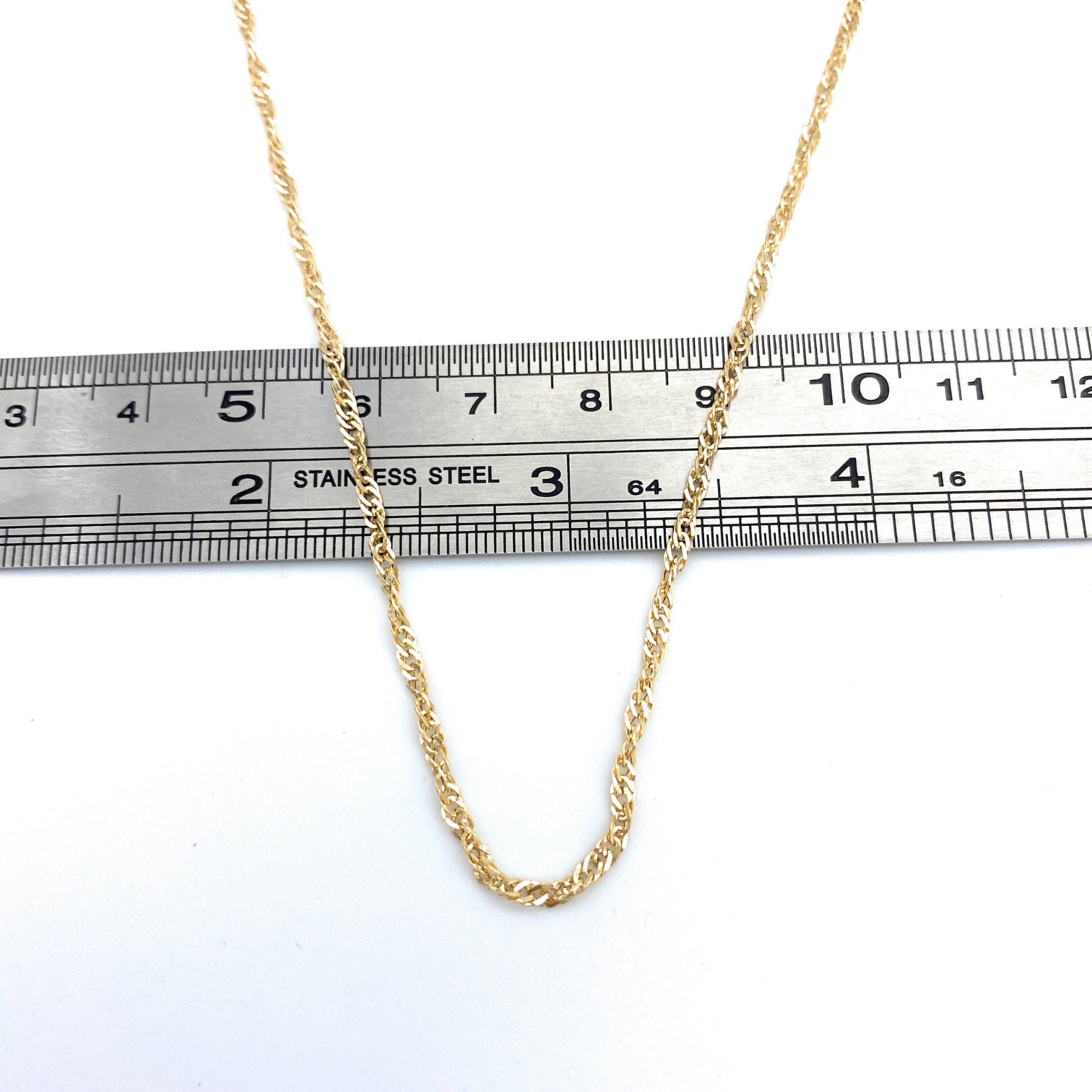 Gold Chain Necklace Singapore Chain Singapore Chain - Etsy
