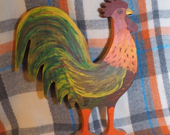Folk Art Rooster | Etsy
