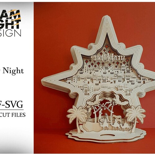 Laser Cut NATIVITY SCENE Pattern Svg Christmas Silhouette 3d | Etsy