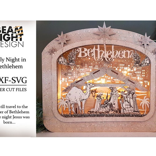 Laser Cut NATIVITY SCENE Pattern Svg Christmas Silhouette 3d - Etsy