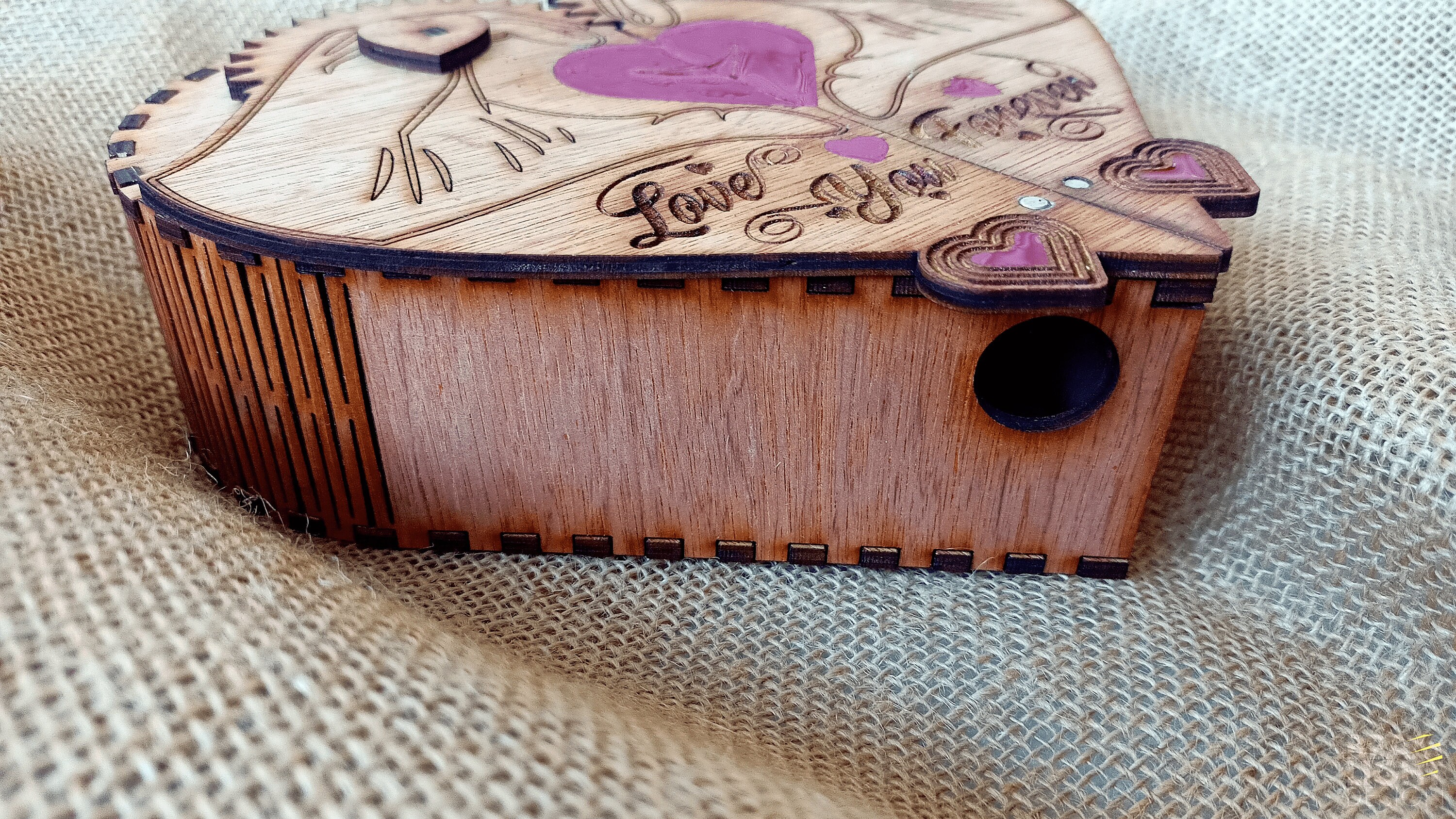 Heart Box Love Gear Box SVG Laser Cut Files Valentines Heart for Laser ...