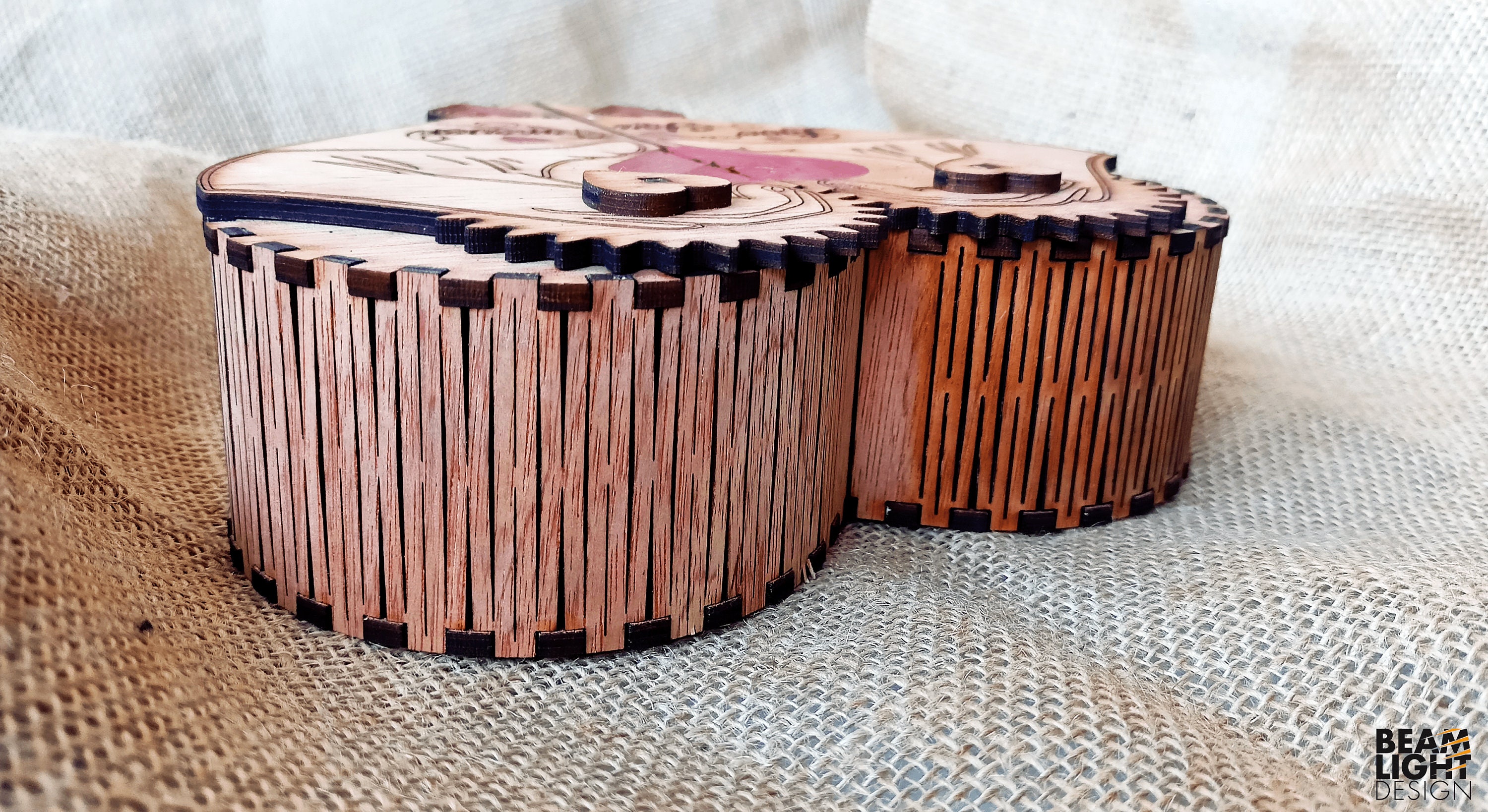 Heart Box Love Gear Box SVG Laser Cut Files Valentines Heart for Laser ...