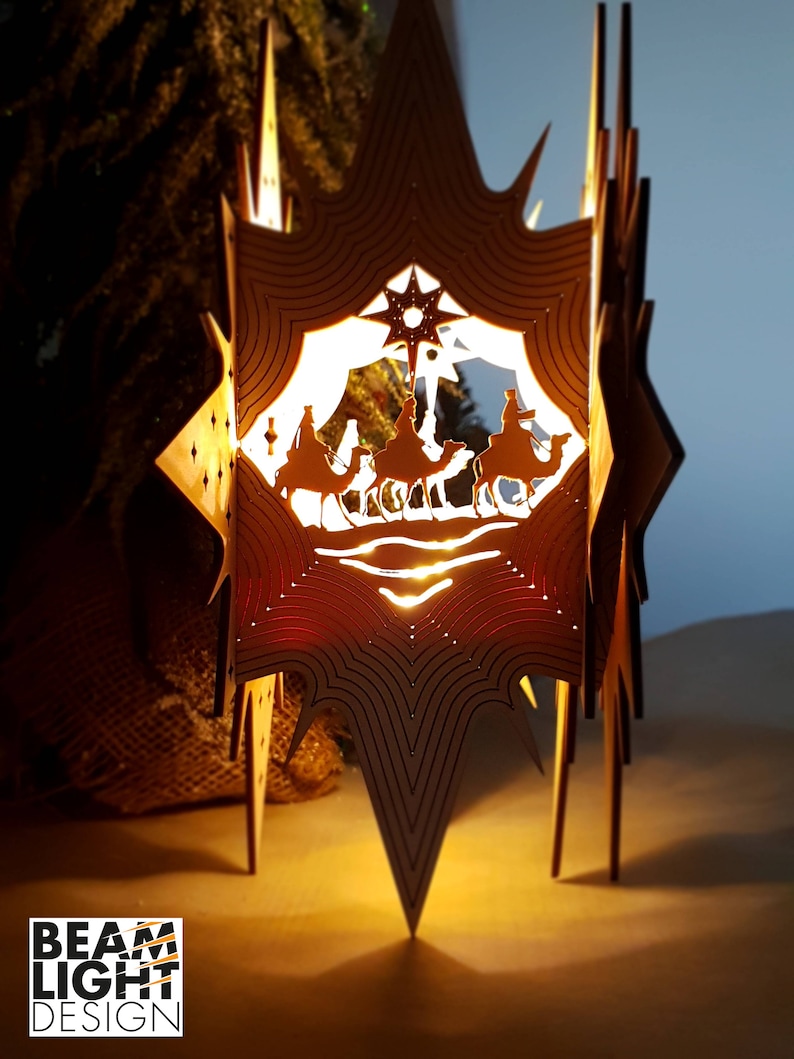 Stella di Natale file DXF-SVG per taglio laser presepe - Etsy Italia