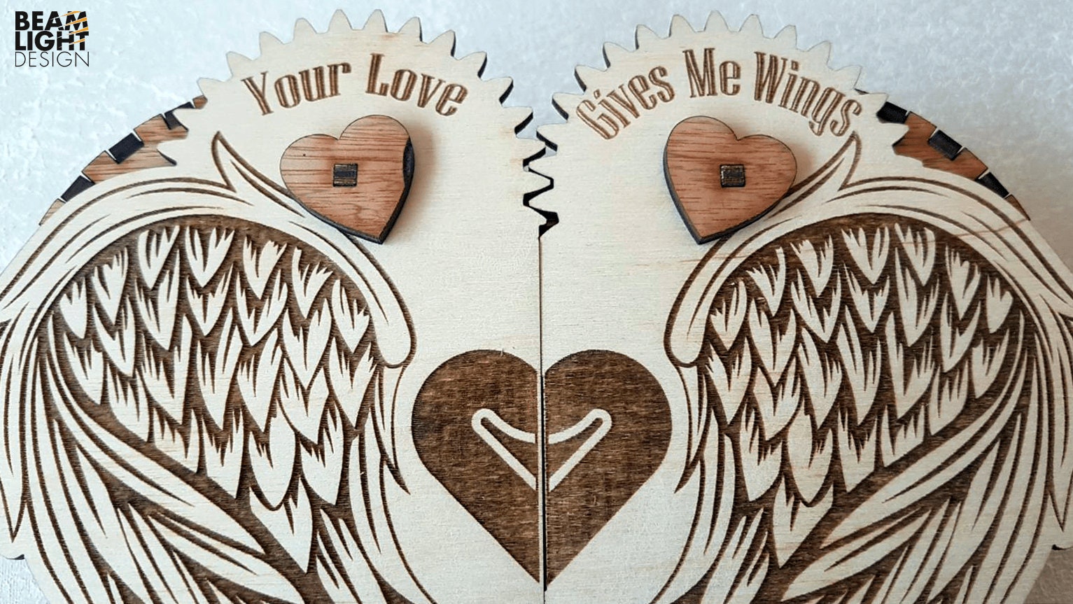 Heart Box - Wings Gear Box - SVG Laser Cut Files - Valentines Heart ...