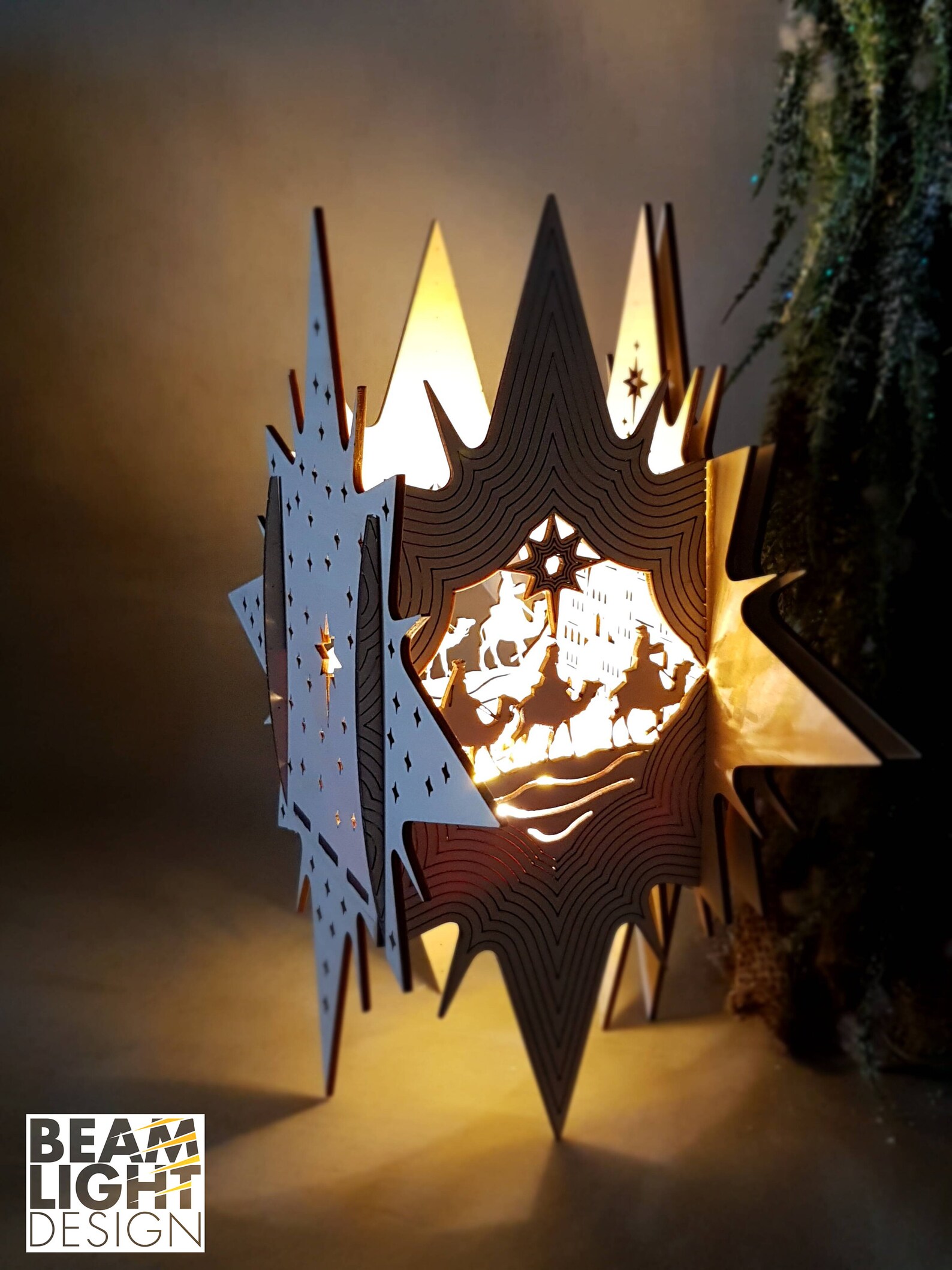 Christmas Star, DXF-SVG Files for Laser Cut, Nativity Scene, Christmas ...