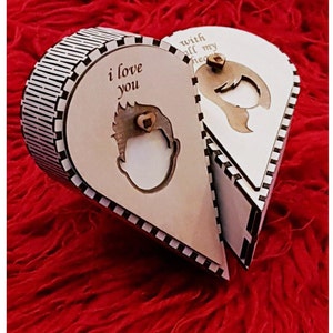 Valentines Day Heart Box Surprise Love Box Frame for Photo - Etsy