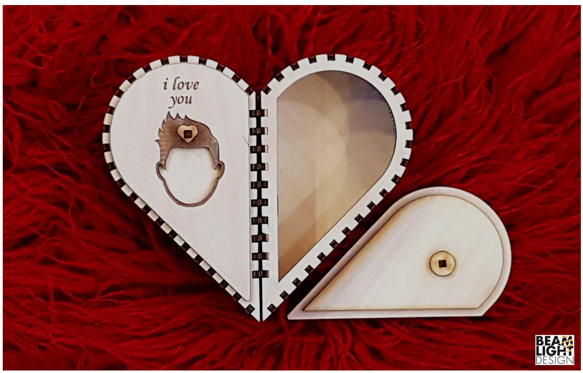 Valentines Day Heart Box Surprise Love Box Frame for Photo - Etsy