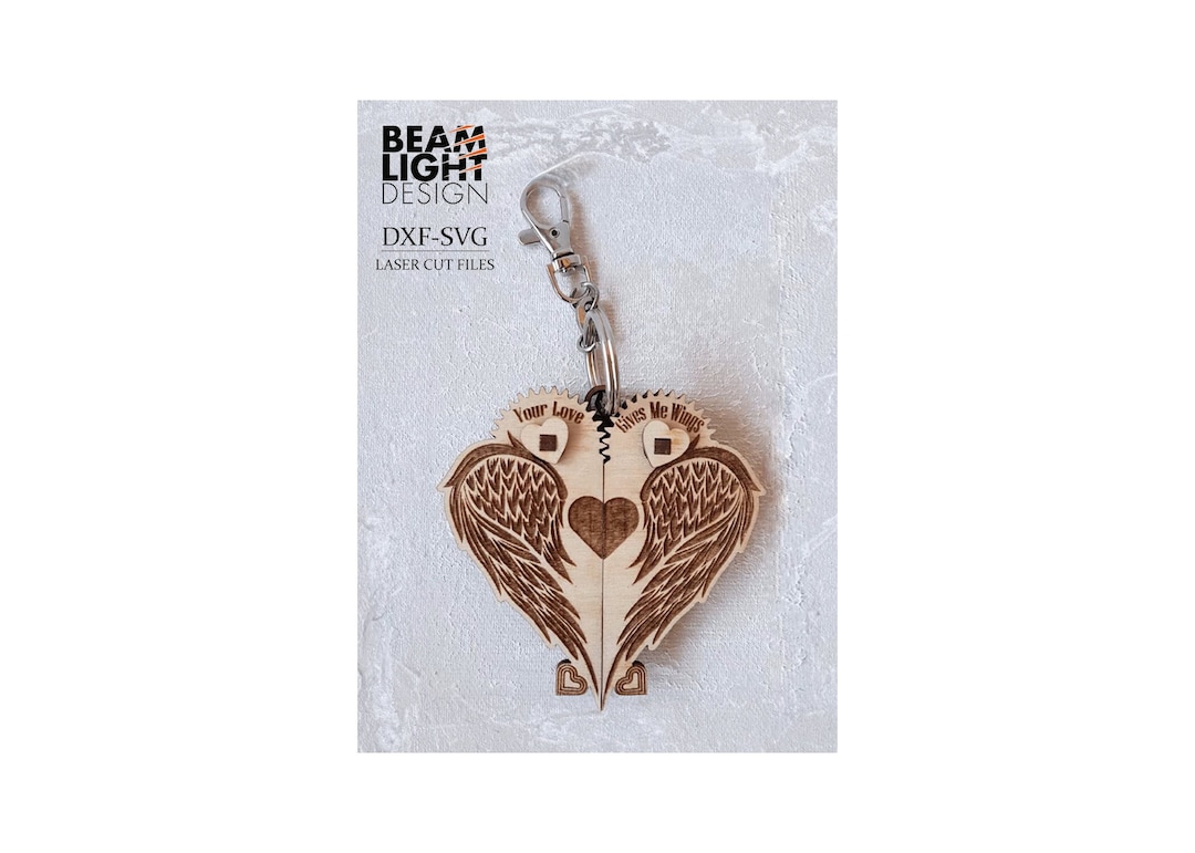 Love Gear Keychain Wings Gear Box Valentines Keychain - Etsy