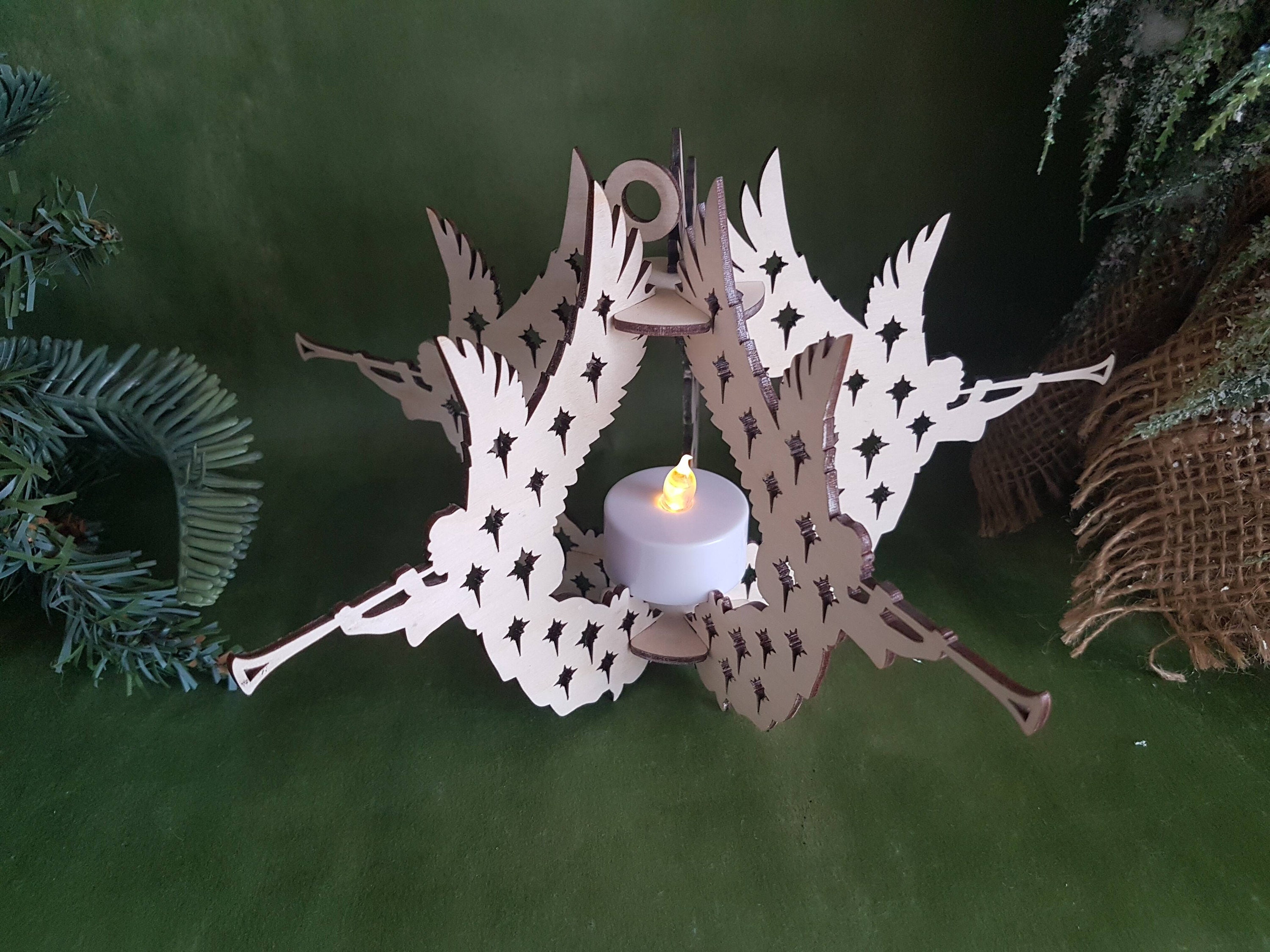 DXF SVG Files for Laser Cut Christmas Angels Christmas - Etsy