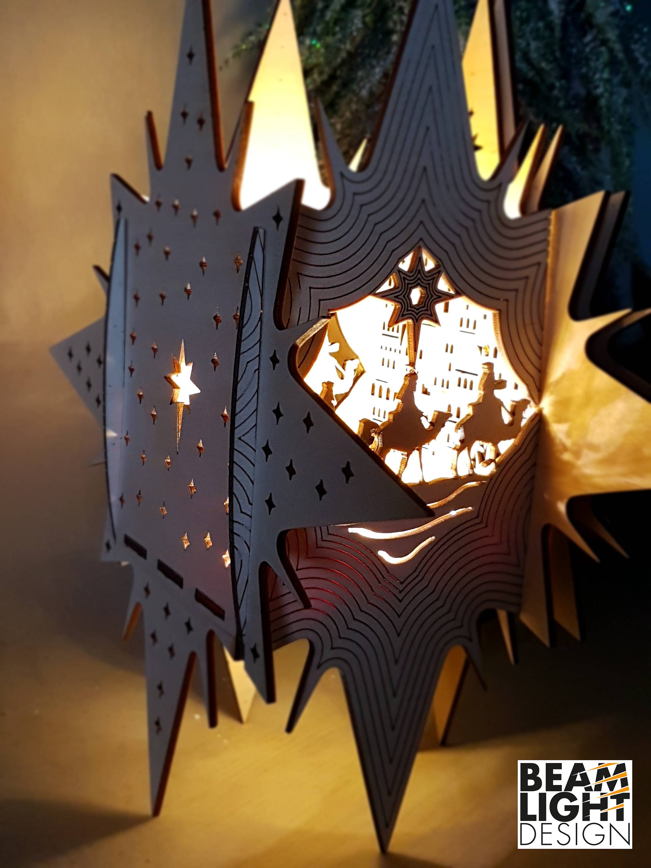 Christmas Star, DXF-SVG Files for Laser Cut, Nativity Scene, Christmas ...