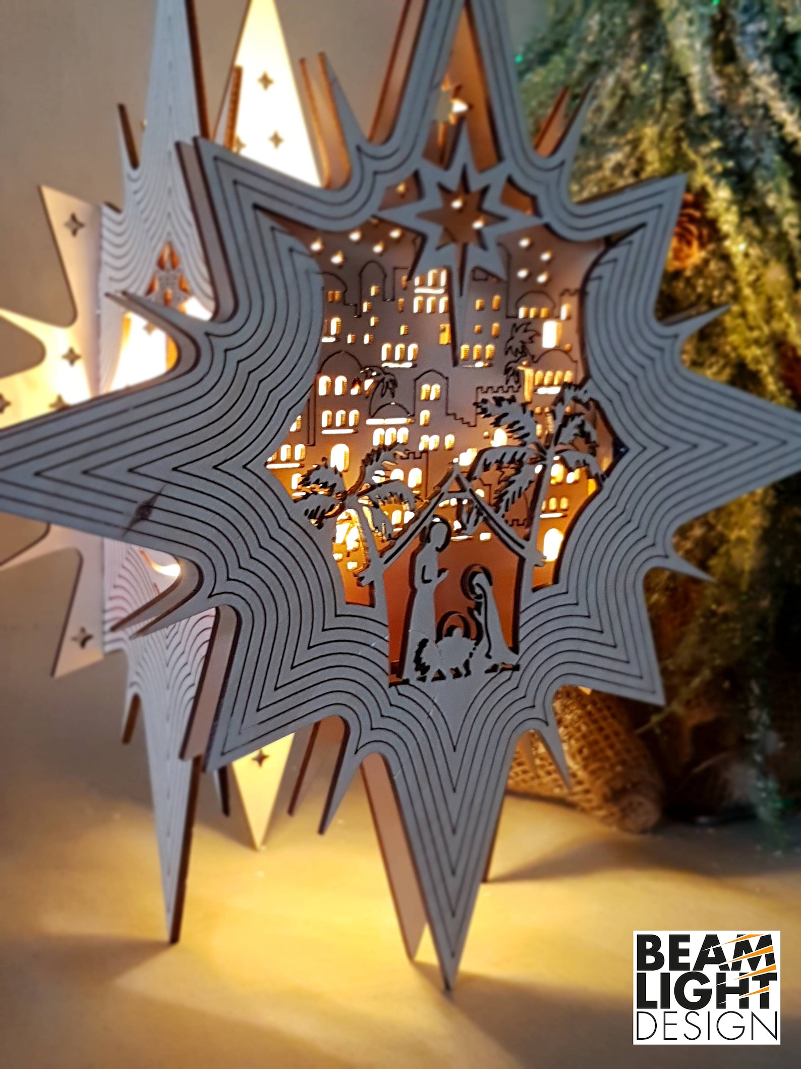 Christmas Star DXF-SVG Files for Laser Cut Nativity Scene - Etsy