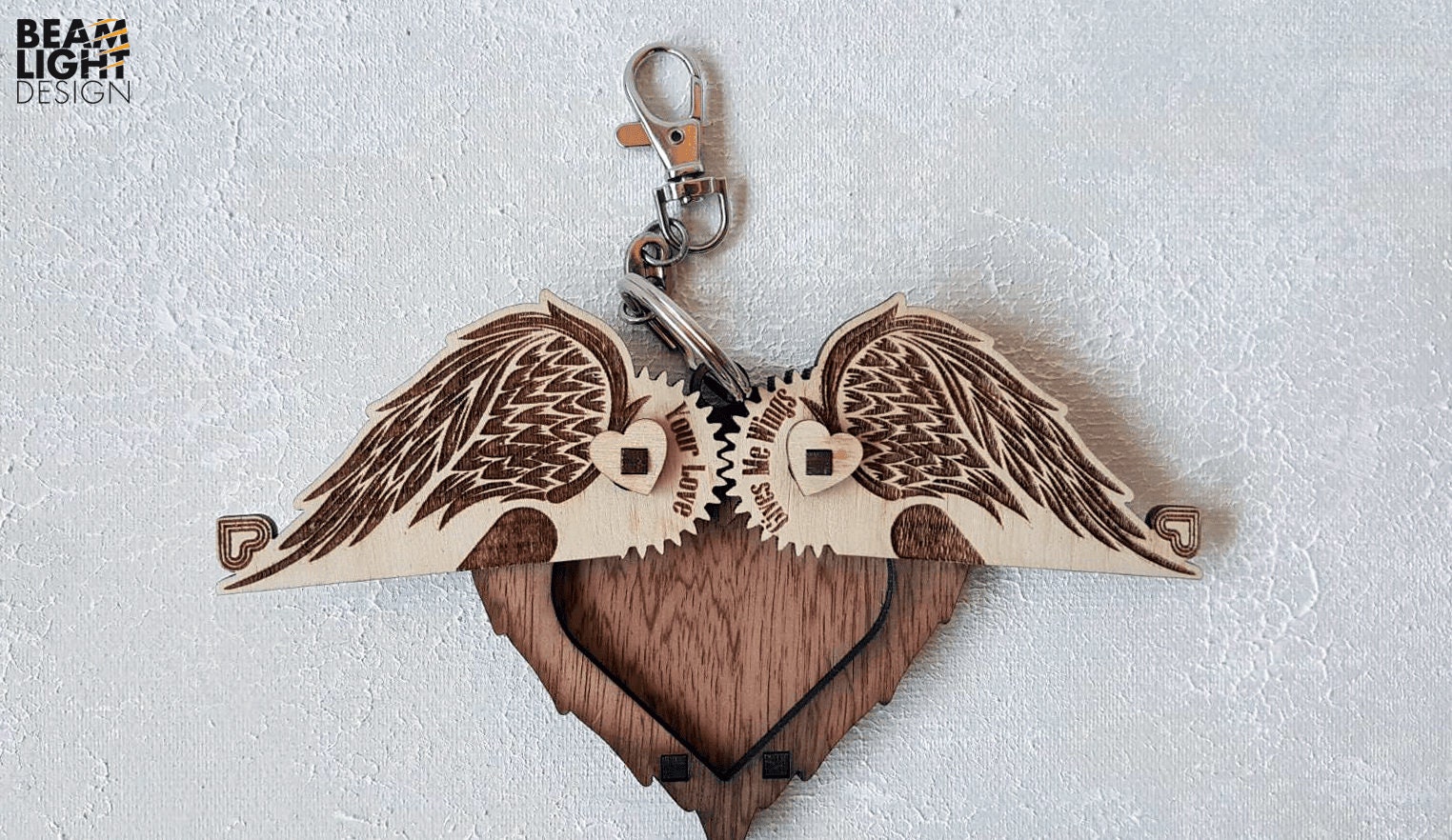 Love Gear Keychain Wings Gear Box Valentines Keychain - Etsy