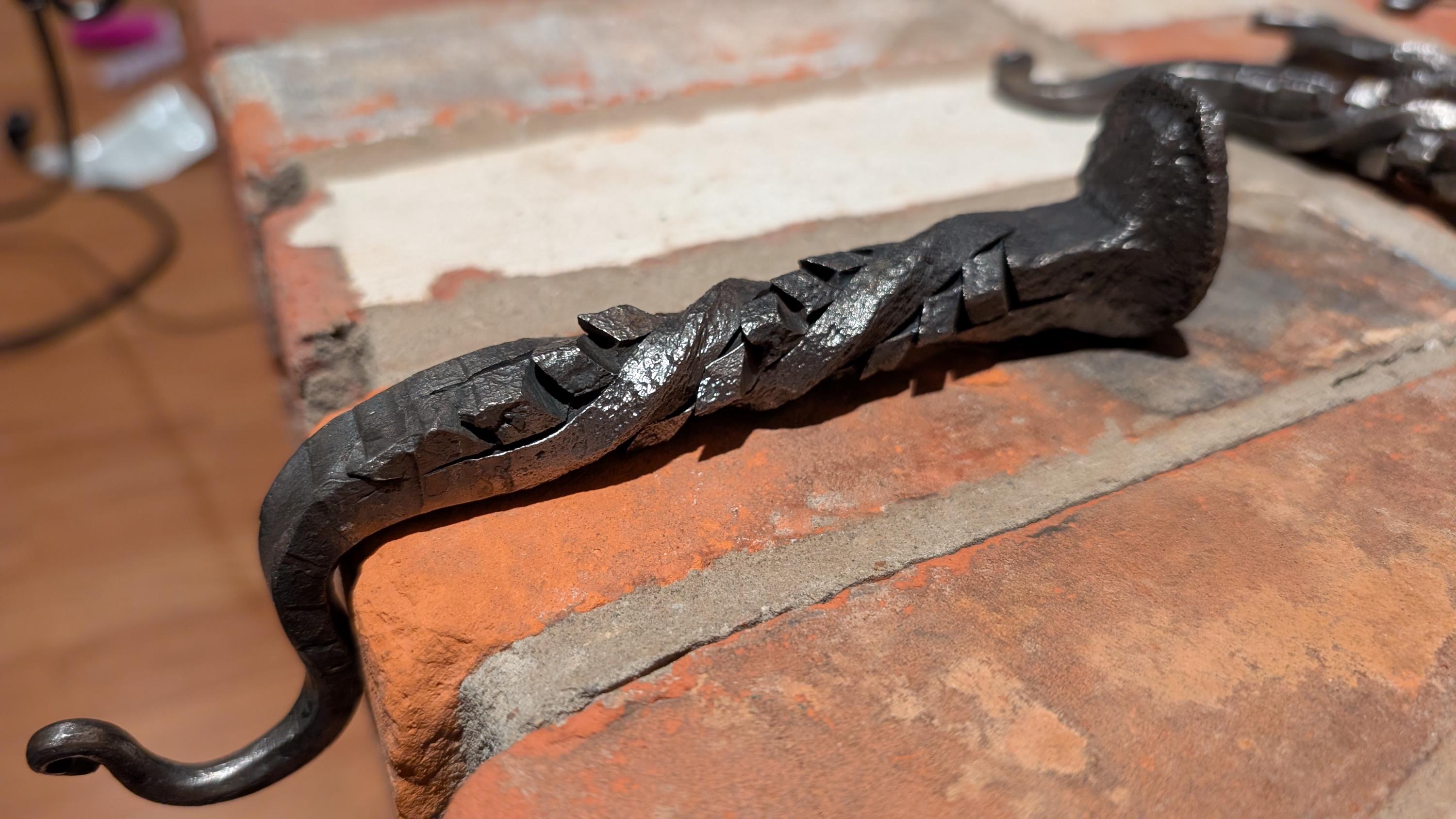 Railroad Spike No-fastener Hanger Hand Forged in USA by a Blacksmith ...