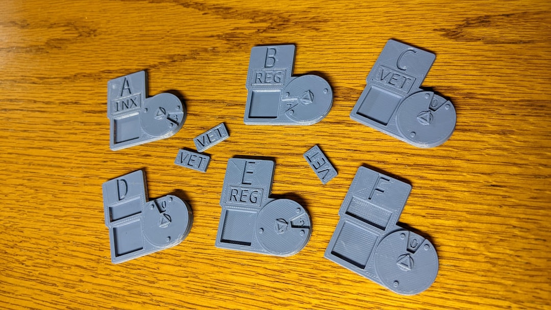 3D Printed Infantry Squad Identification Tokens Compatible With Bolt ...