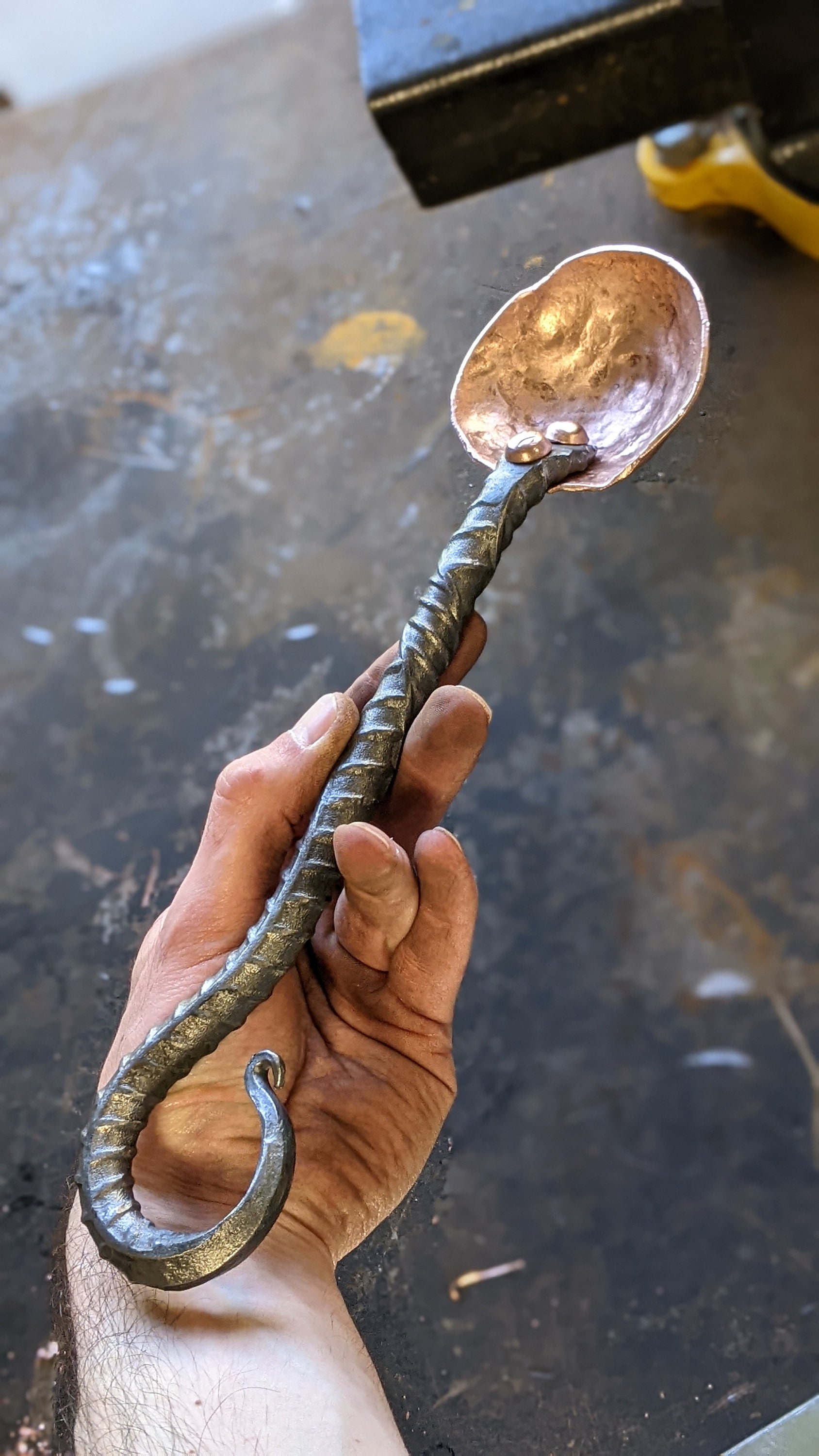 Hand-forged Copper and Steel Rebar Coffee Scoop/ladle - Etsy