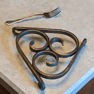 Hand Forged Trivet / Hot Plate - Etsy