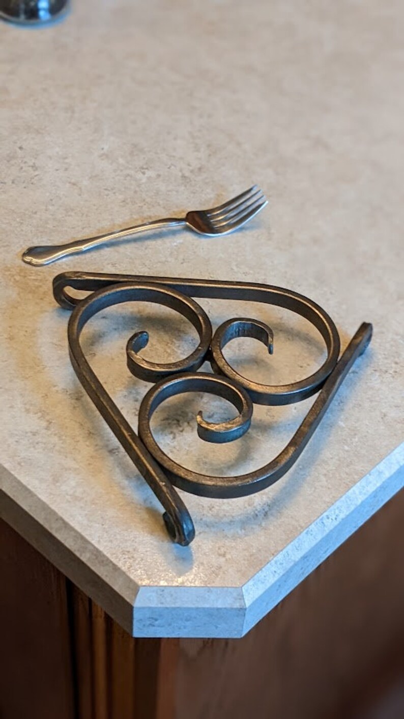 Hand Forged Trivet / Hot Plate - Etsy