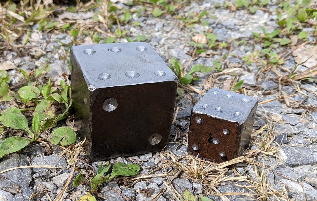 Hand Forged Solid Steel Dice 100% Upcycled Reclaimed Material - Etsy