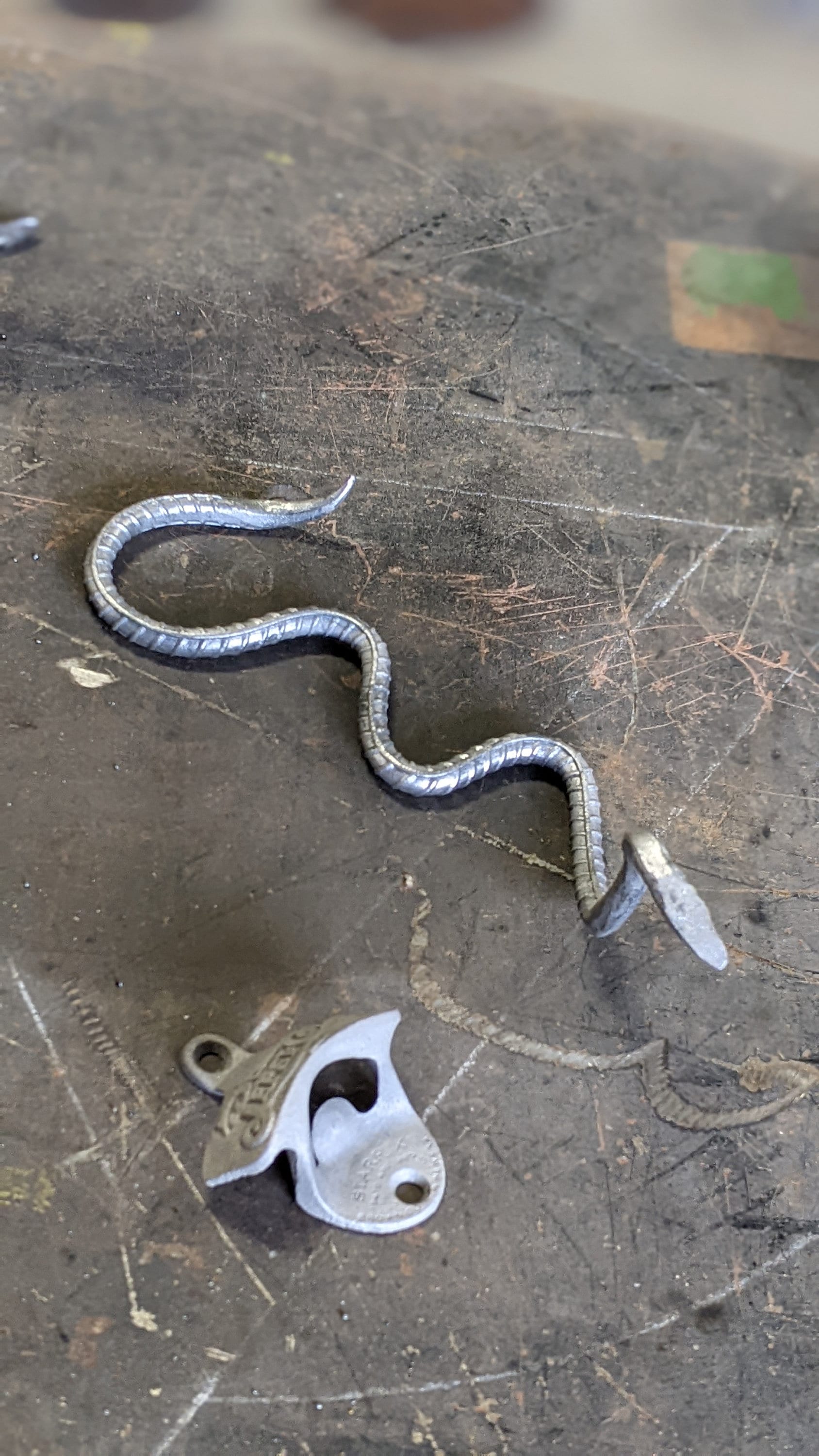 Hand Forged Rebar Snake - Etsy