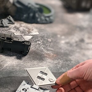 3D Printed Firing Arc and Vehicle Facing Templates Compatible With Bolt ...