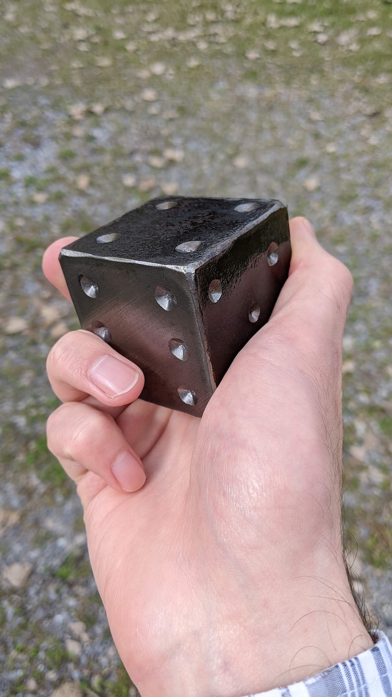Hand Forged Solid Steel Dice 100% Upcycled Reclaimed Material - Etsy