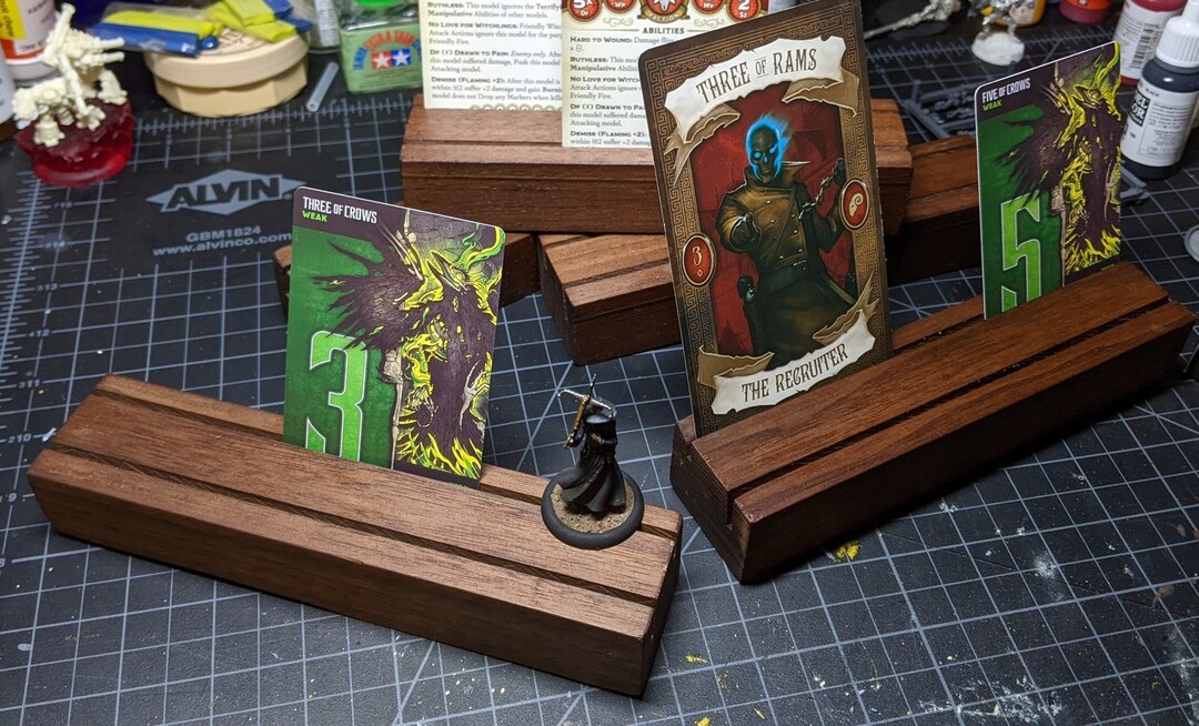 Handmade Wooden Playing Card Holders Great for Display or Tabletop ...