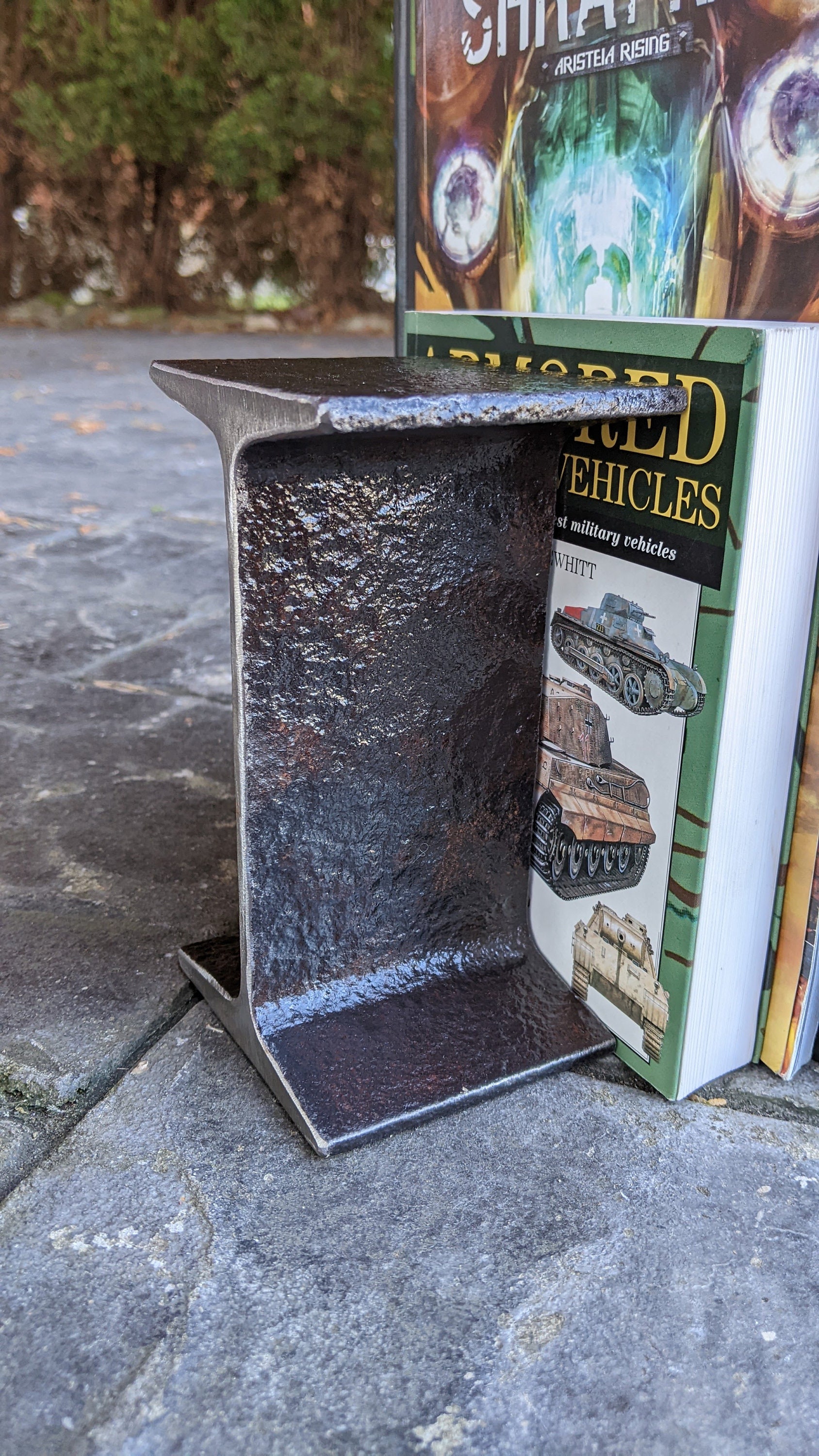 Upcycled Steel I-beam Bookends - Etsy