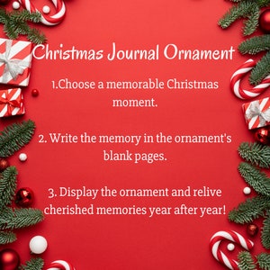 Christmas Memory Journal Ornament: Keepsake Family Tradition - Etsy