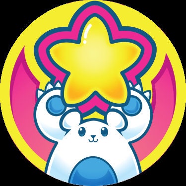 Chonky Bear Star Pin - Etsy