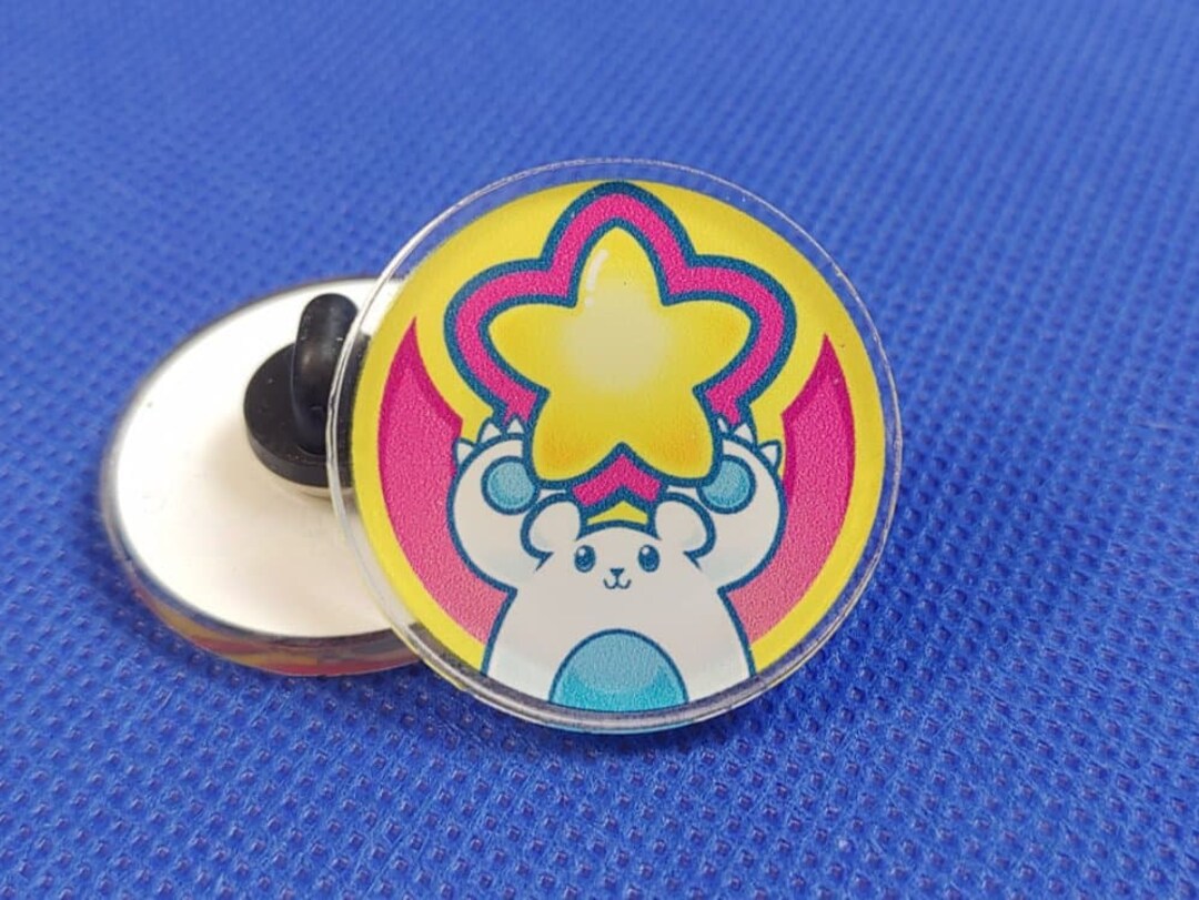 Chonky Bear Star Pin - Etsy
