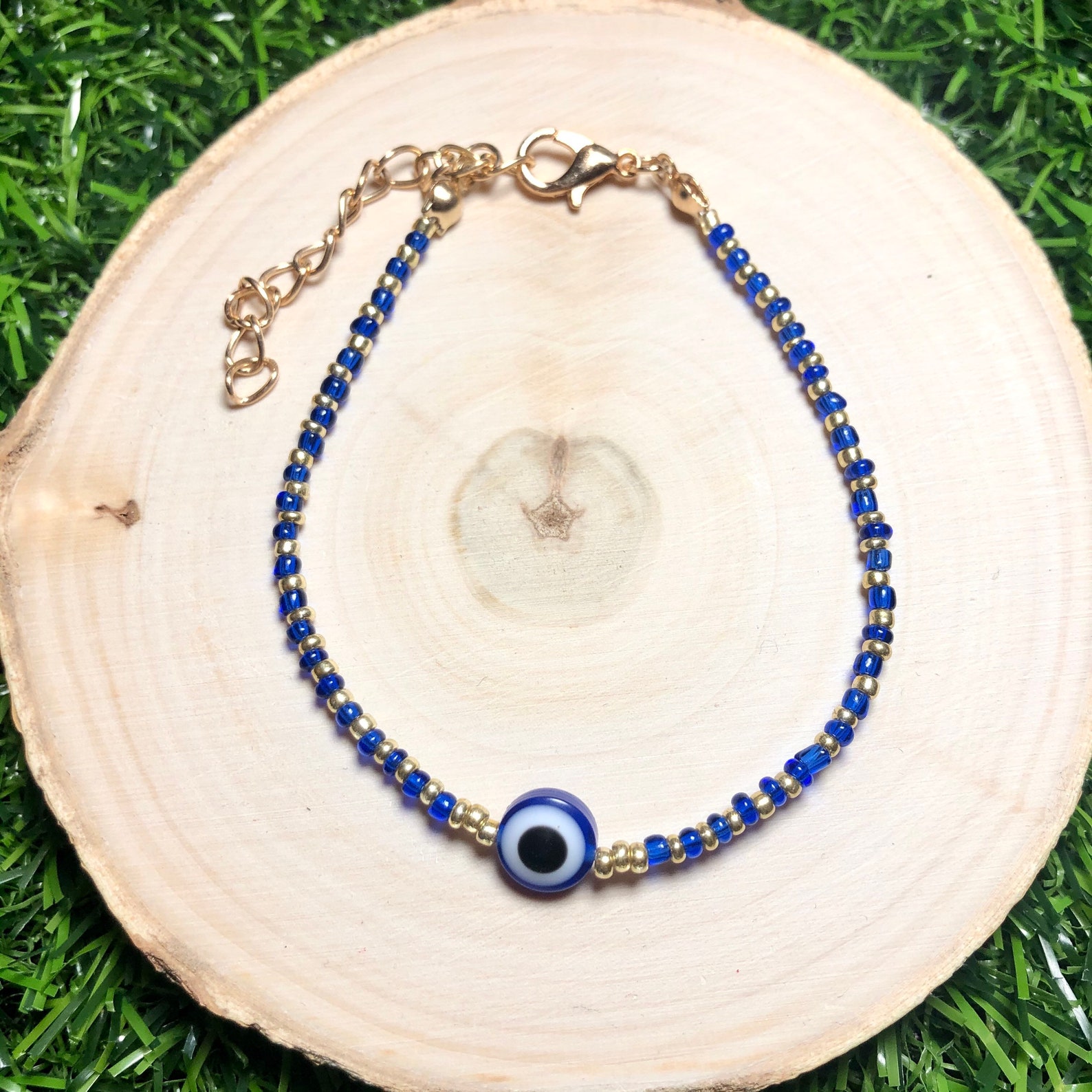 Blue Evil Eye Bracelets Gold & Silver - Etsy