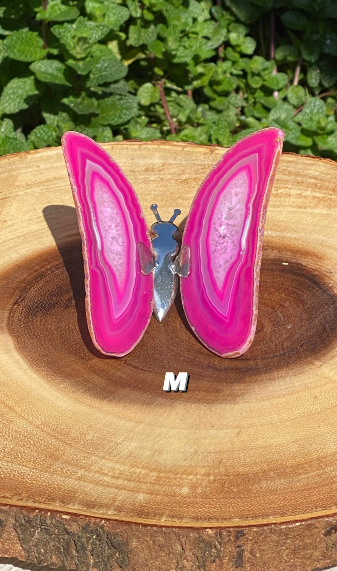 Agate Slice Butterfly Gemstone Decor Housewarming Gift Home & | Etsy