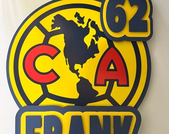 Club America Cake Topper, Club America Soccer Team, Club America Futbol ...