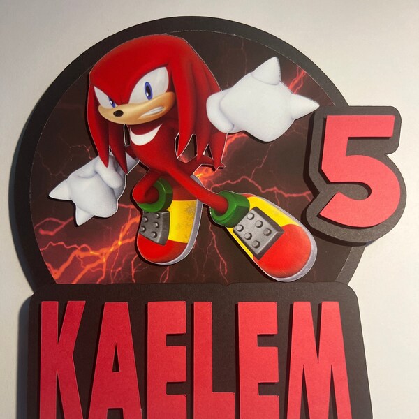 Knuckles Cake Topper - Etsy