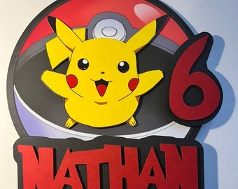 Pikachu Cake Topper Pokémon Cake Topper Pikachu Cake Pikachu Shaker ...