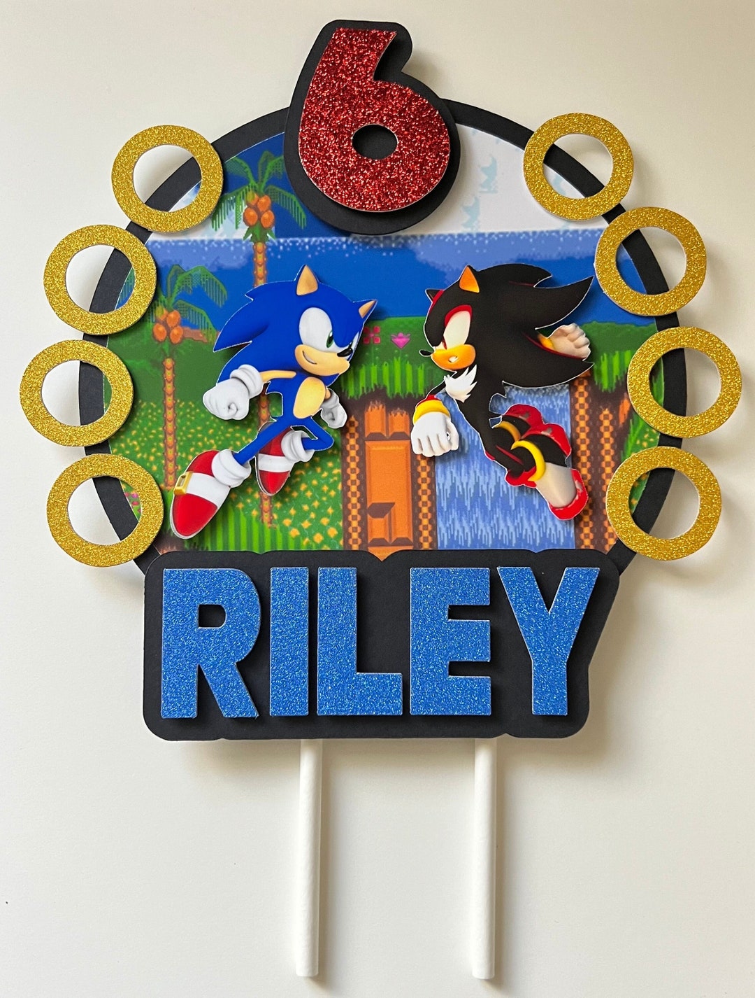 Sonic and Shadow the Hedgehogs Cake Topper - Etsy