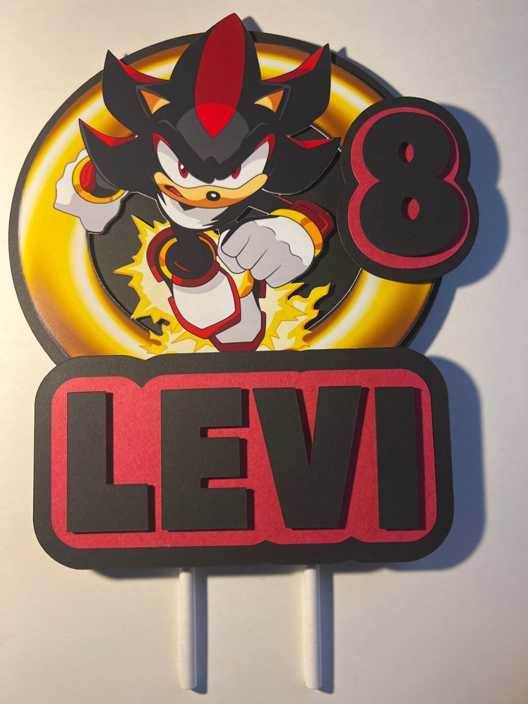 Shadow the Hedgehog Cake Topper - Etsy