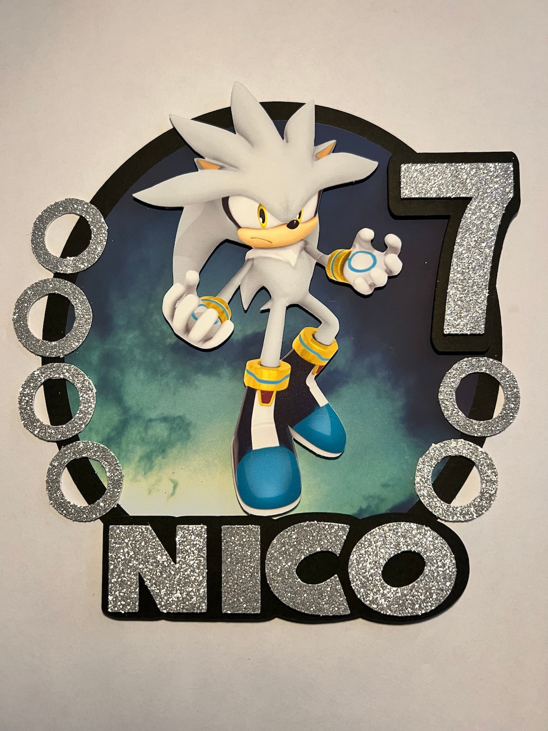 Silver Sonic the Hedgehog Cake Topper - Etsy