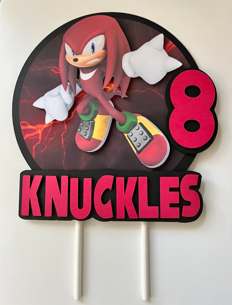 Knuckles From Sonic the Hedgehog Cake Topper - Etsy Finland