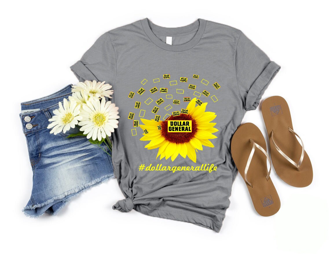 Dollar General Life Sunflower Shirt Funny Dollar General | Etsy