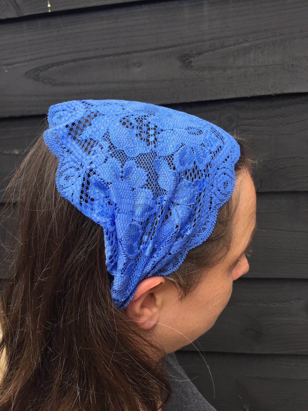 S/M Light Blue Lace Headscarf Christian Headscarf Headscarf - Etsy