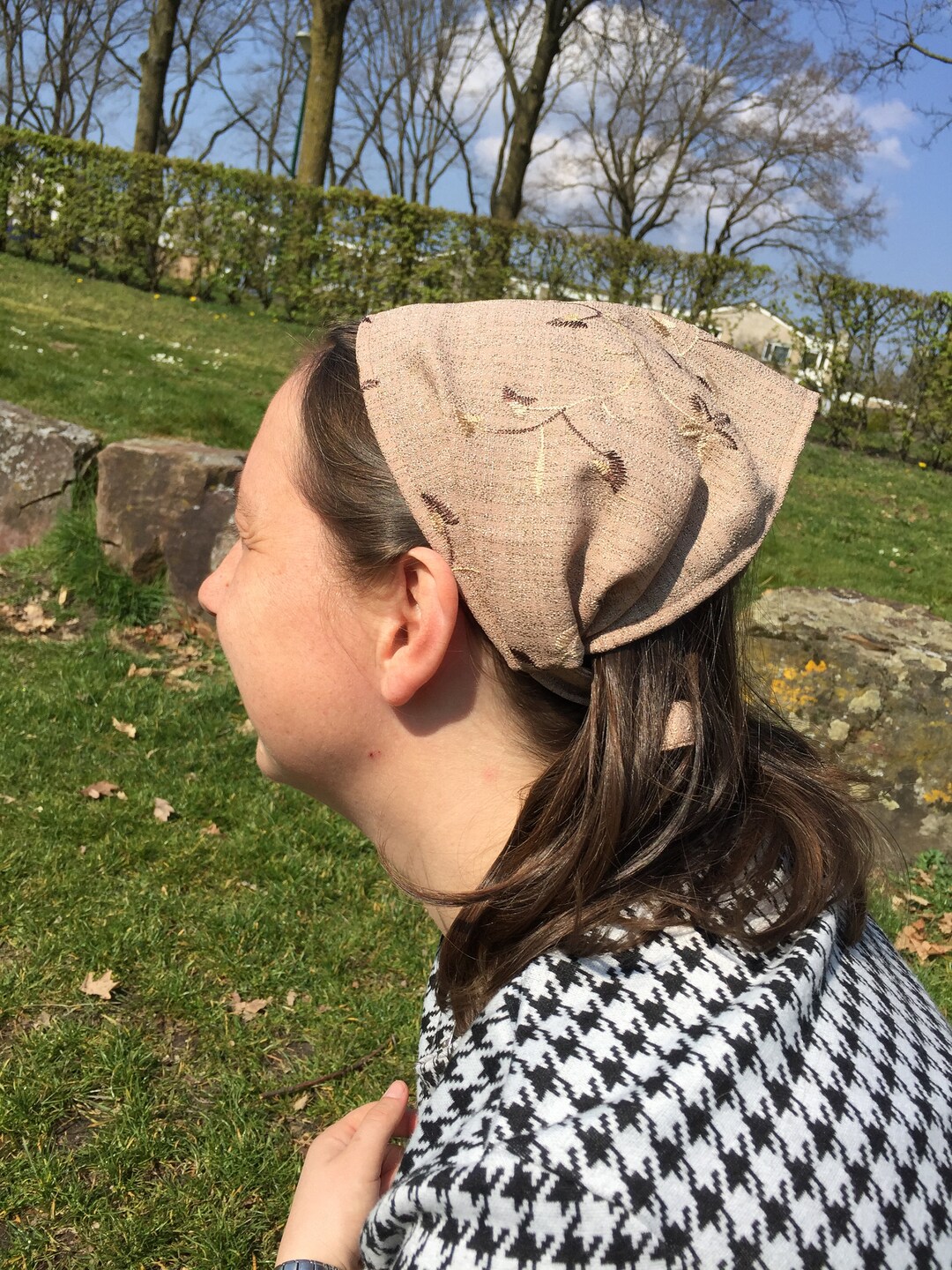 Headscarf Natural Brodery Christian Head Covering, Headcover, Headband ...