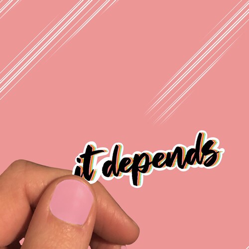 It Depends Die Cut Sticker Doctor of Physical Therapy - Etsy