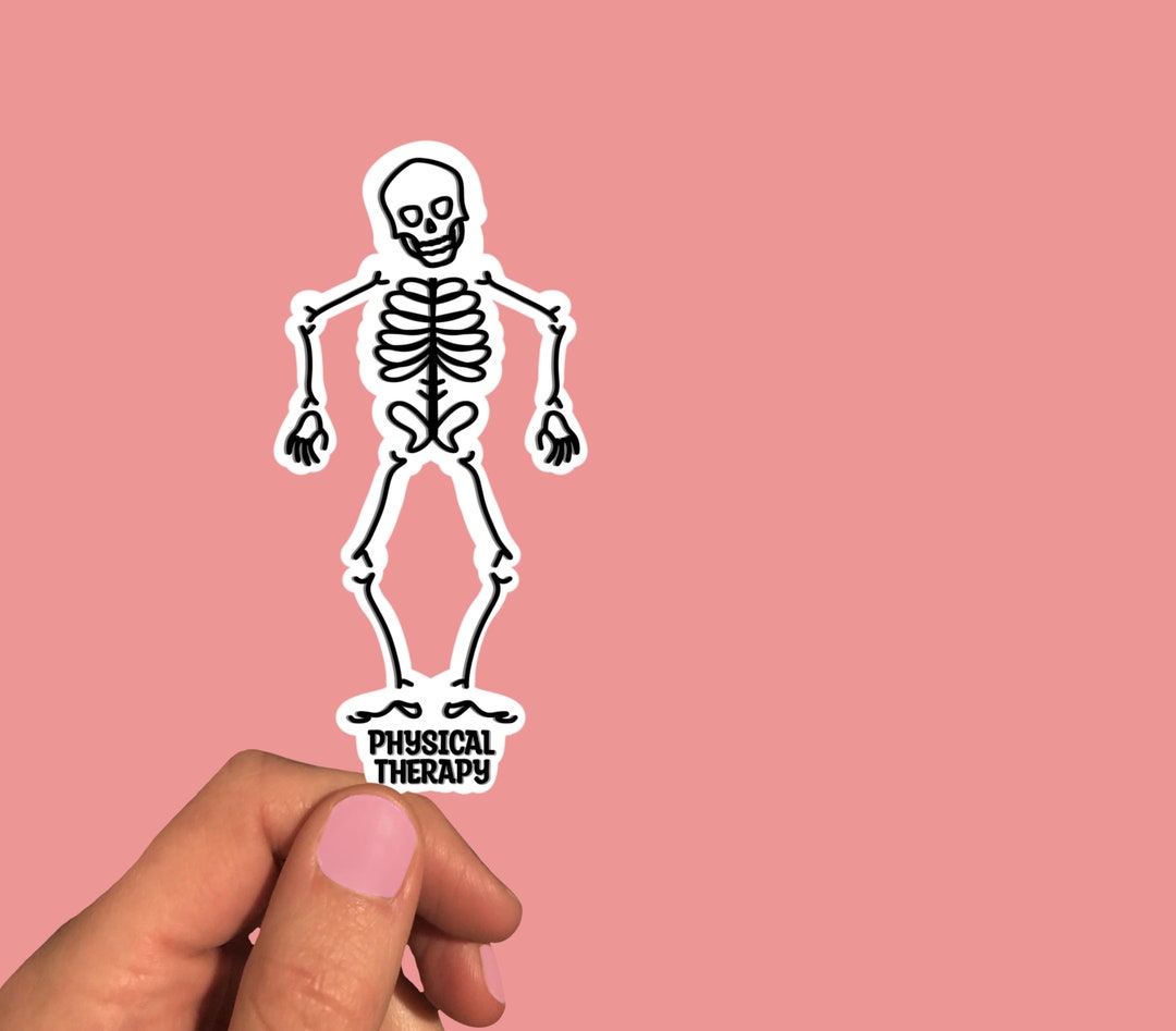 Skeleton Physical Therapy Sticker, Spooky Season Sticker, Physical ...
