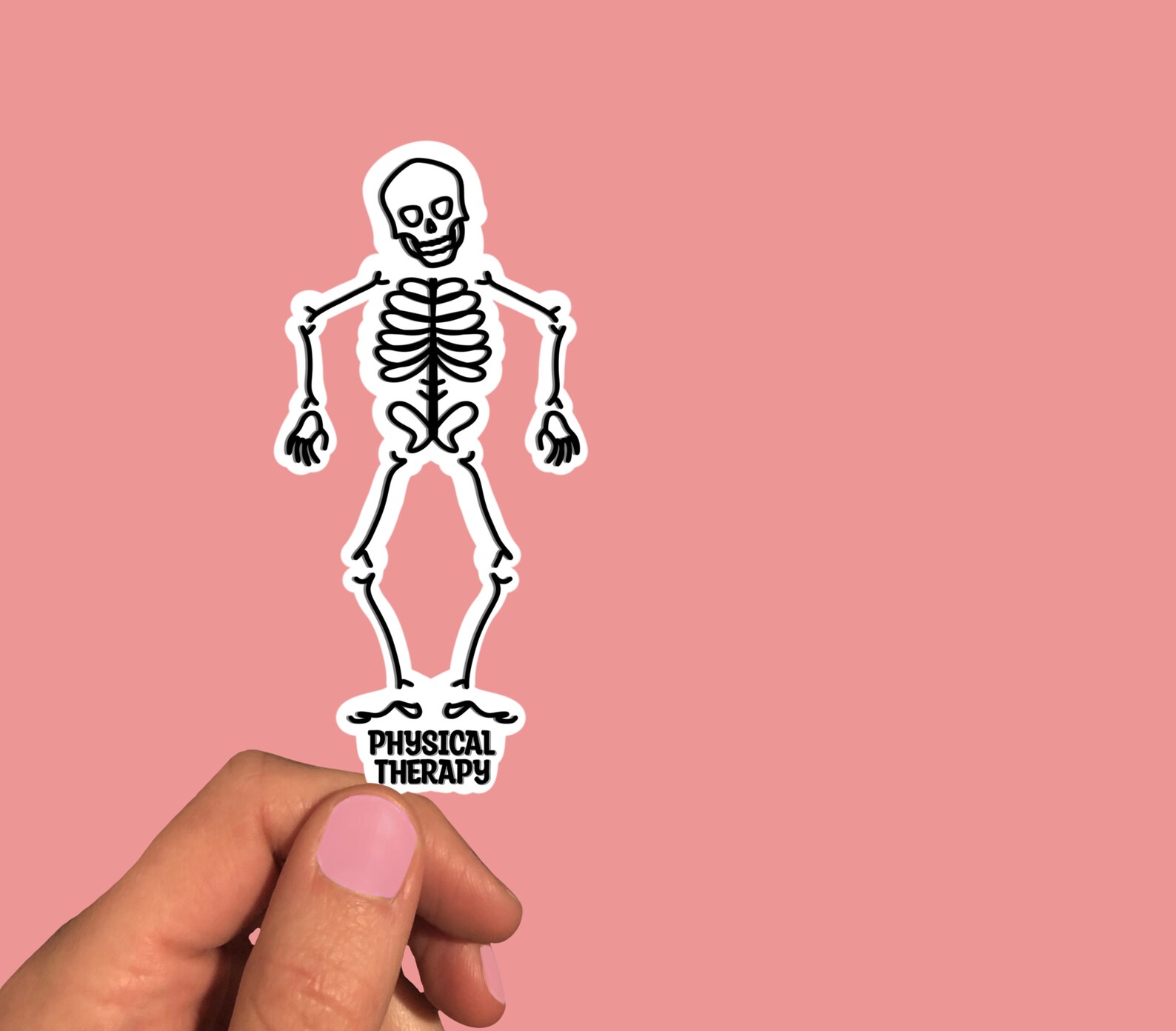 Skeleton Physical Therapy Sticker Spooky Season Sticker - Etsy