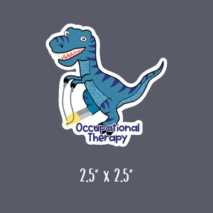 Occupational Therapy Dinosaur Sock Sticker, Occupational Therapist Sock ...